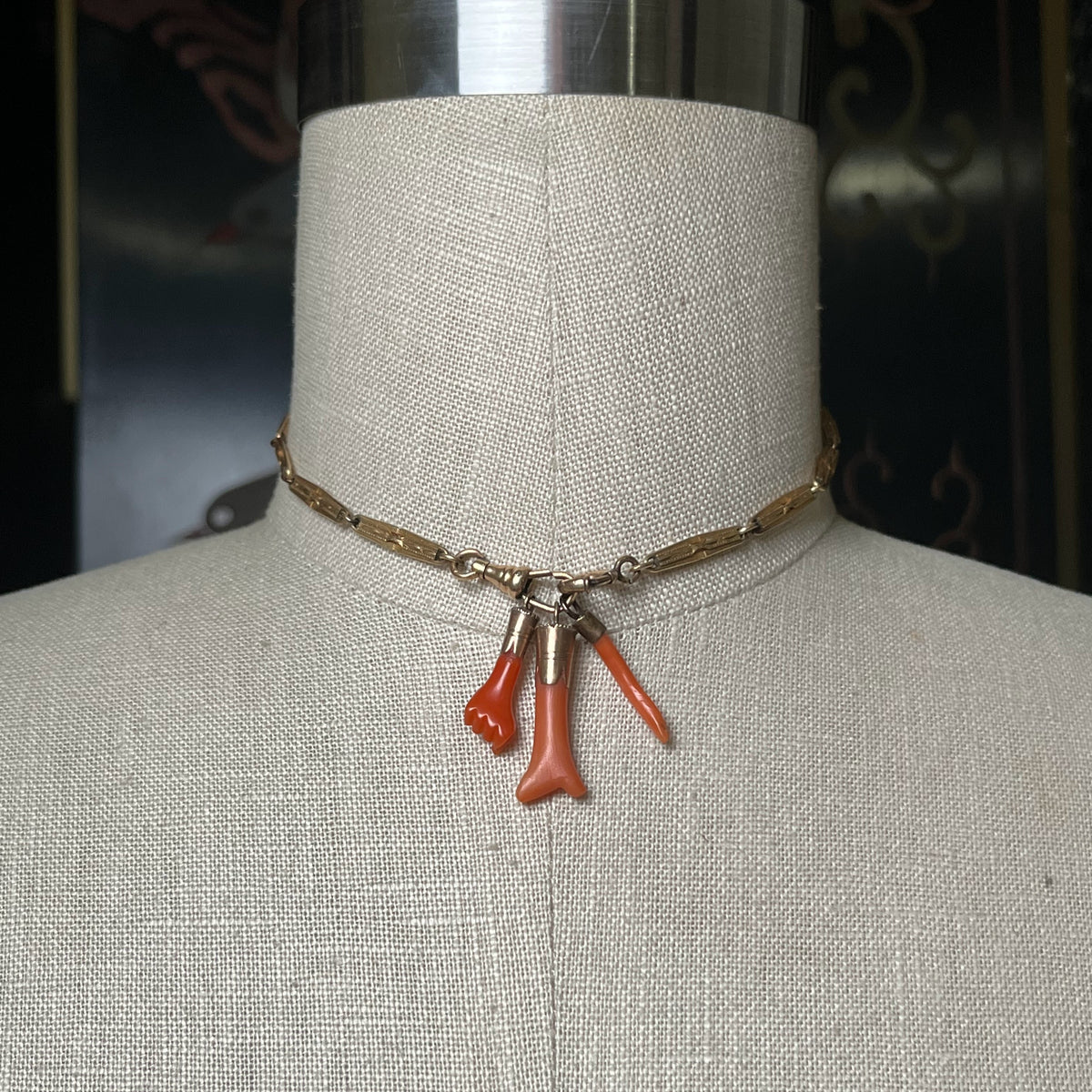 Trio of 19th c. Coral Charms – Witchy Vintage