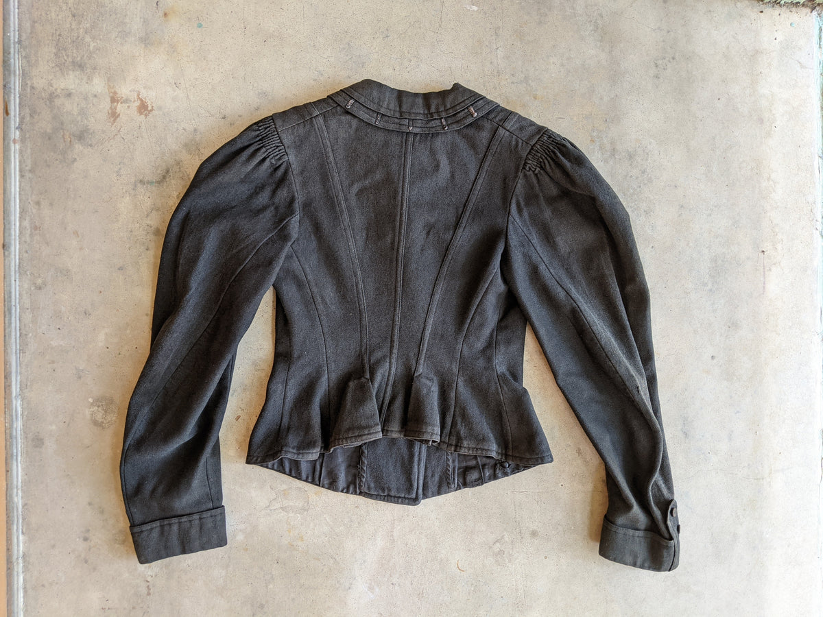 1900s Dark Grey Puff Sleeve Jacket – Witchy Vintage